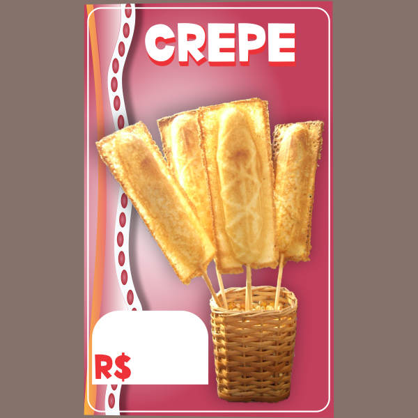 Banner totalmente editável para quem quer vender Crepe. -Tamanho 60...