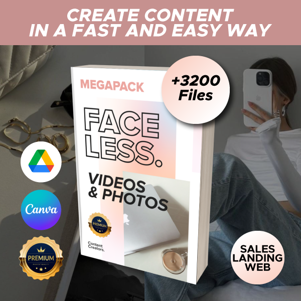 Faceless Pack +3200 Aesthetic Videos & Photos + GIFTS | for Online ...