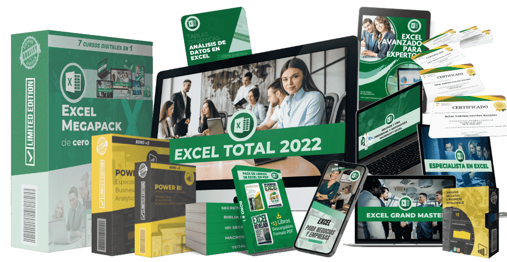 Mega Pack 9 Cursos de Excel Completos + Plantillas y Bonos - Conoci...