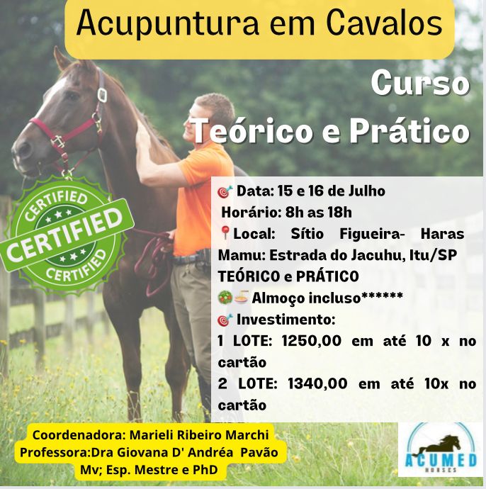 Acupuntura em Equinos - Acumed Cursos / Acumed Horses | Hotmart
