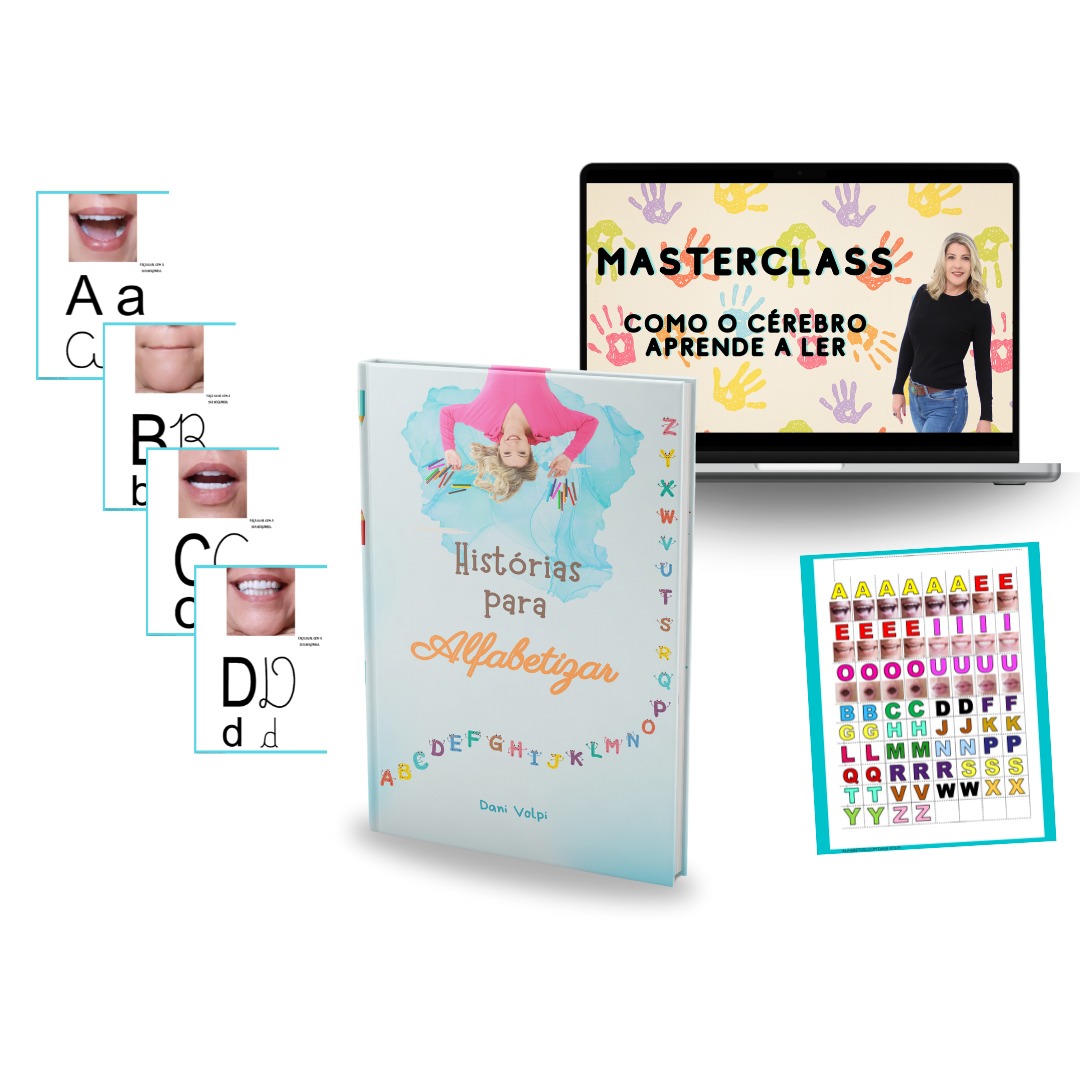 Histórias para Alfabetizar + MasterClass + kits: Alfabeto Móvel e Alfabeto Fônico de Parede