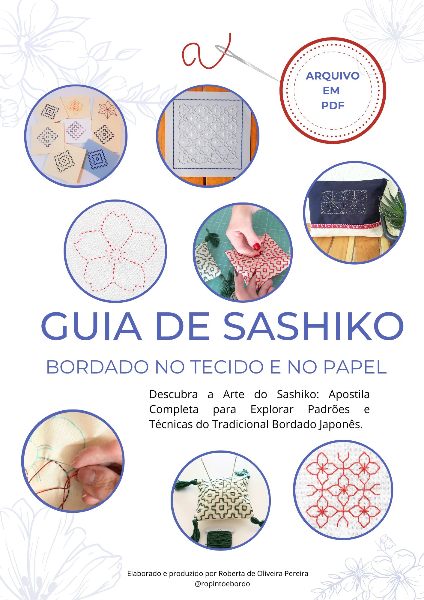 GUIA DE SASHIKO - BORDADO NO TECIDO E NO PAPEL