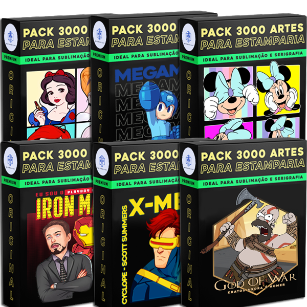 Super Kit de Estampas: Mais de 3000 Designs Incríveis para Sublimaç...