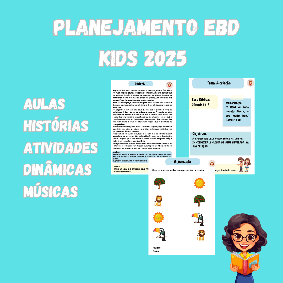 Planejamento EBD KIDS 2025 - Rayane Oliveira Dantas Urtiga | Hotmart