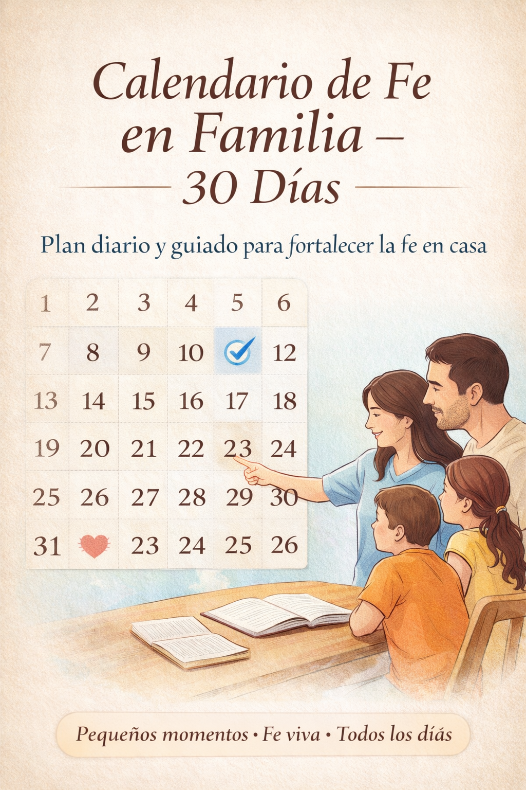 CALENDARIO DE FE EN FAMILIA – 30 DÍAS - PRODUCTO DIGITAL | Hotmart