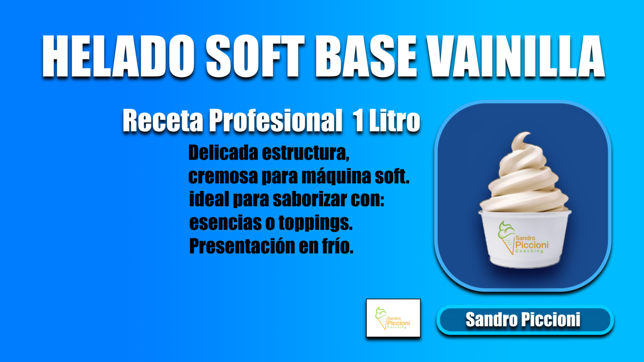Helado Soft Base Vainilla – Receta Profesional 1 Litro (Proceso Caliente)
