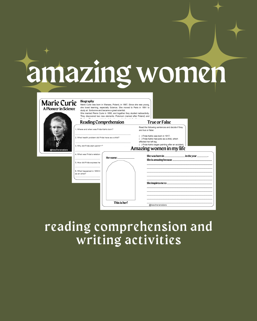 Atividade de dia da mulher - Amazing women - Ana Lara Lessa Gozzi