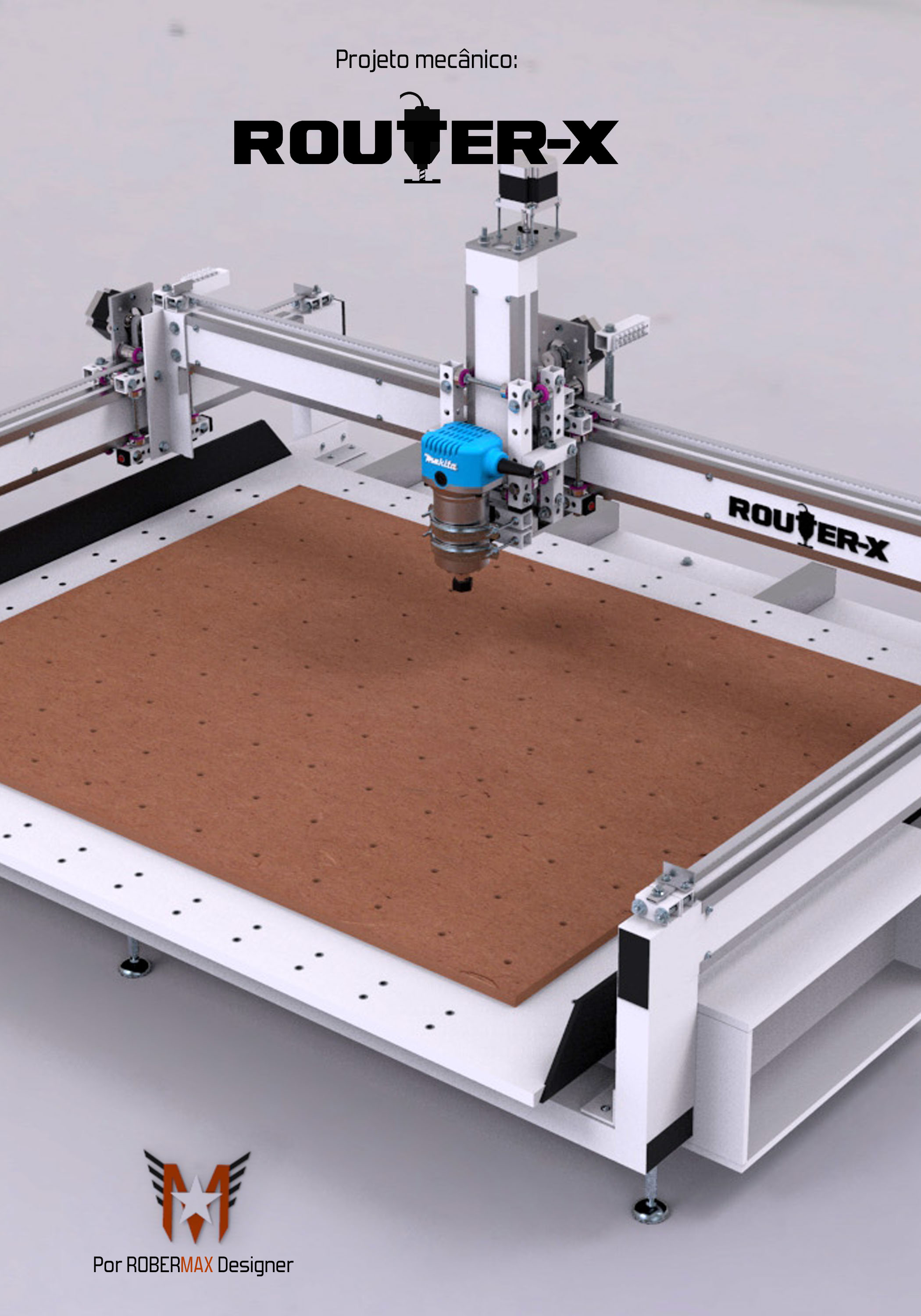 Projeto Router-X ( parte 1 mecânico ) - Robermax Designer | Hotmart