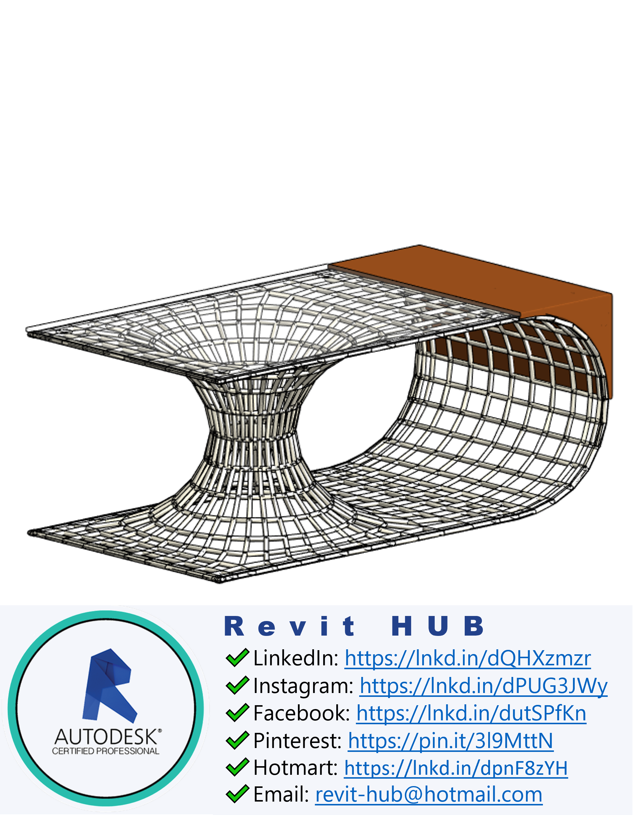 3D HQ Revit family - Alex Ruano Wormhole Table - ™️Revit_HUB | Nes...