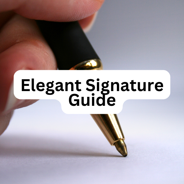 Elegant Signature Guide - Practice Sheets for Autographs - Advantum...