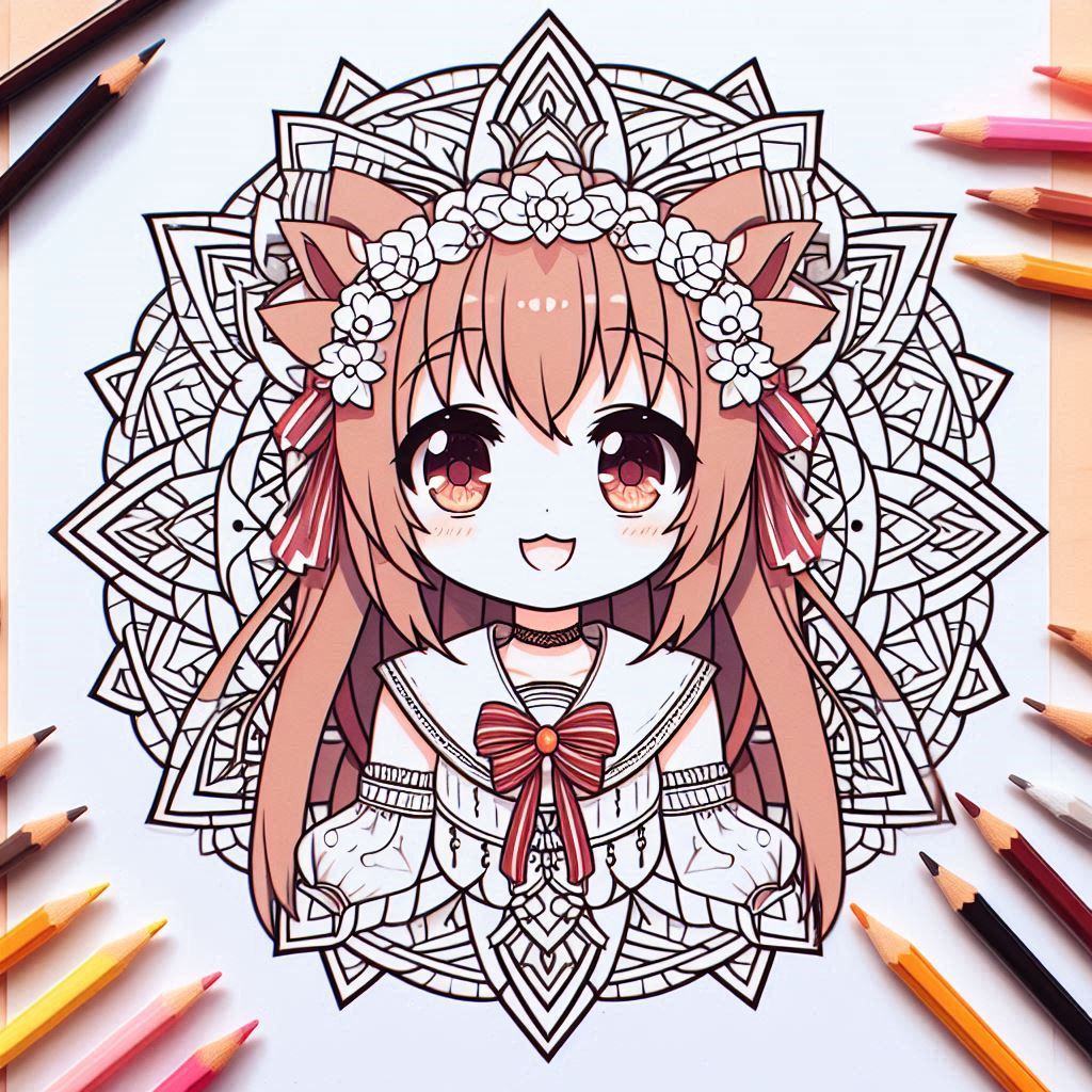 Mandalas Anime para colorear para chicos y grandes - Nayeli Palafo...