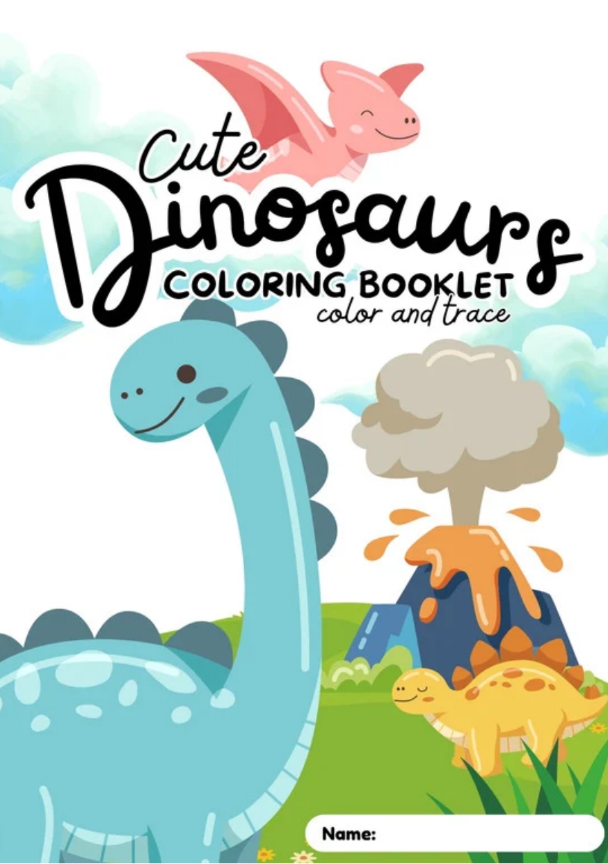 Dinosaur Pun Coloring Book | Hotmart