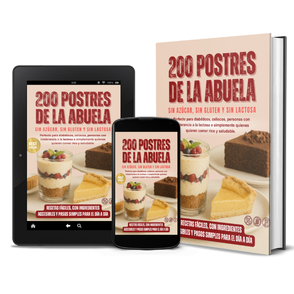 200 Postres de La Abuela Sin Azúcar, Gluten ni Lactosa