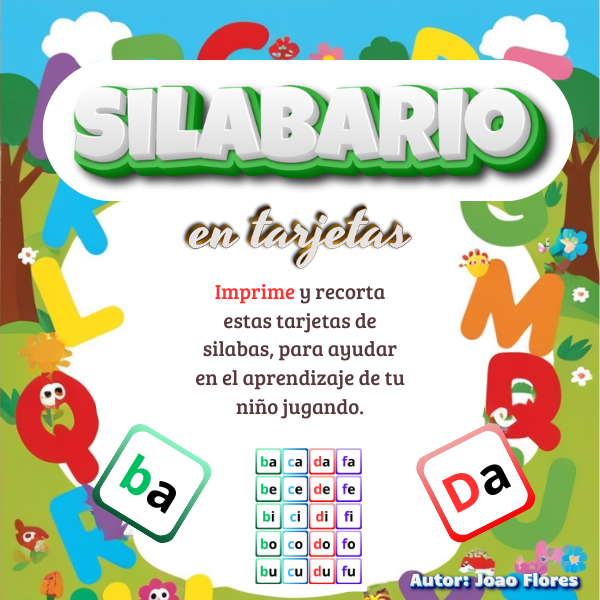 Tarjetas de Silabario Recortables: ¡Aprende a Leer Jugando! - Joao ...