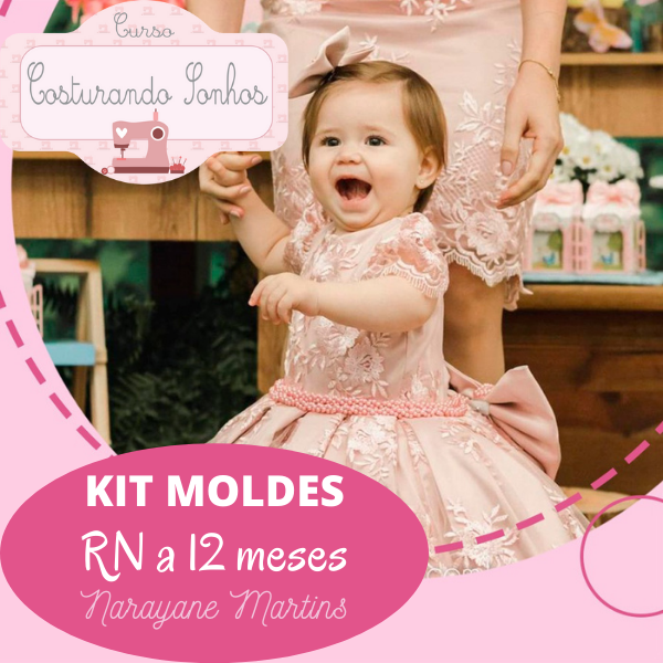 Kit Moldes Vestidos RN a 12 meses - Narayane Martins Bernardes | Ho...