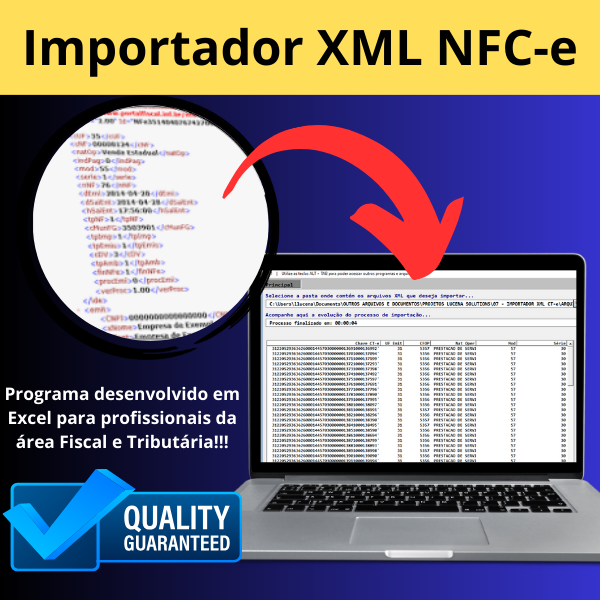 Programa Excel Importador XML NFC-e (Programa Automatizado) - Leona...