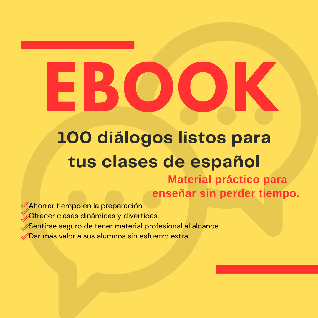 Ebook “100 diálogos listos para tus clases de español: material prá...