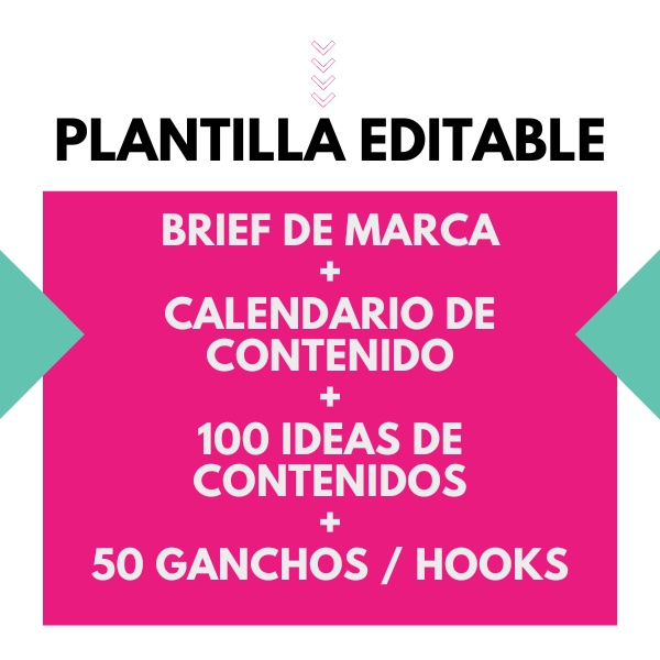 Plantilla editable: Brief de marca + Calendario de contenido + 100 ...