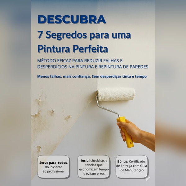 7 Segredos p/ Pintura Perfeita ⚠️ Só hoje, depois volta p/ R$ 49,90...