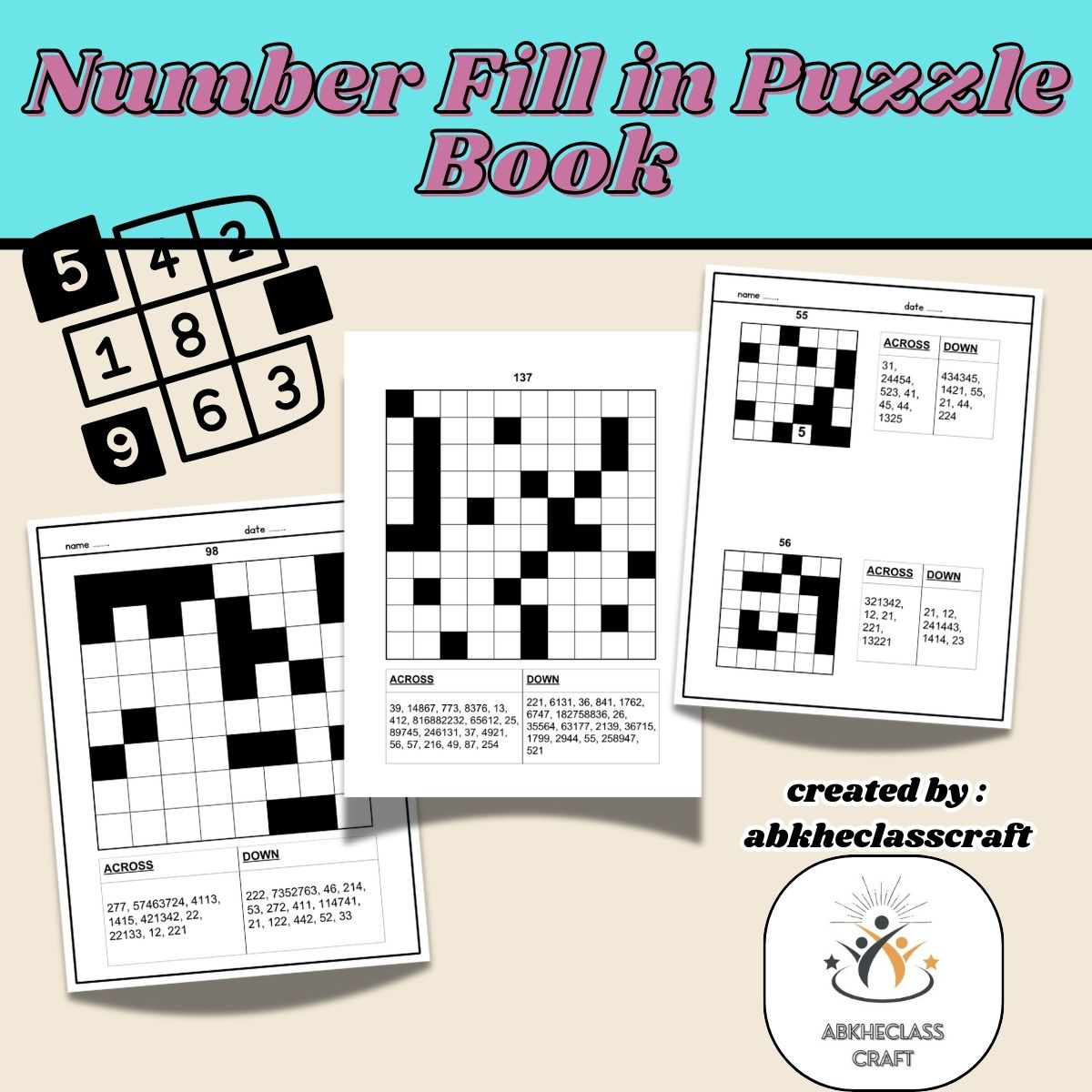 Number Place Puzzle Book – Challenging Grids with Solutions , games puzzles