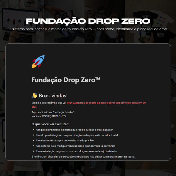 Fundação Drop Zero | Hotmart