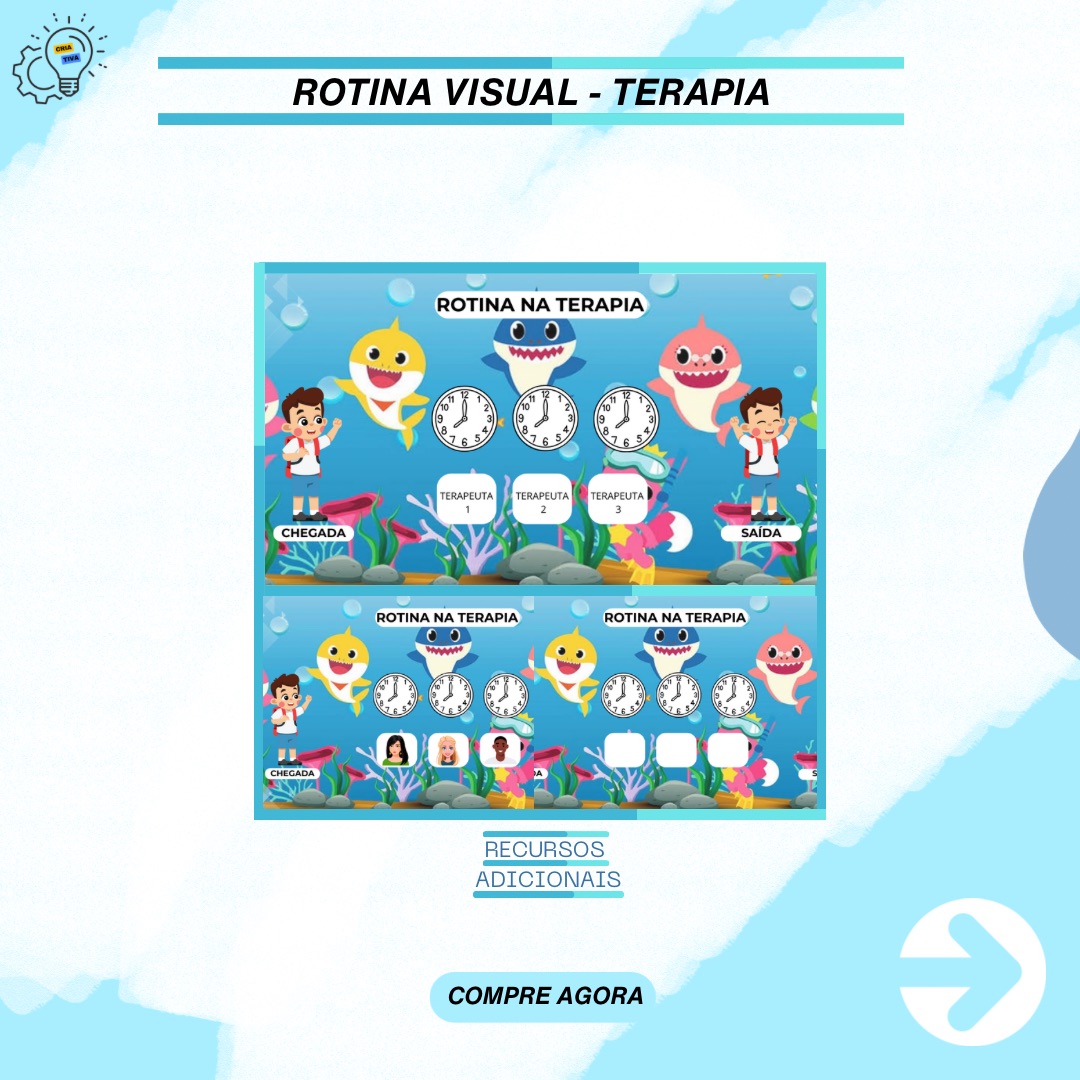ROTINA VISUAL - BABY SHARK - TERAPIA 3 HORAS - CRIATIVA APOIOS VISU...