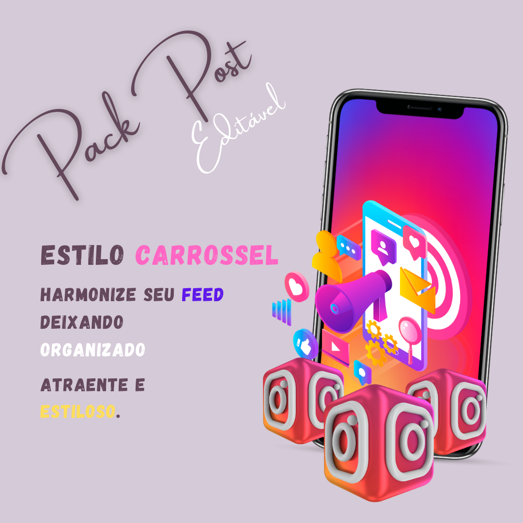Pack Post Feed Autêntico Editável