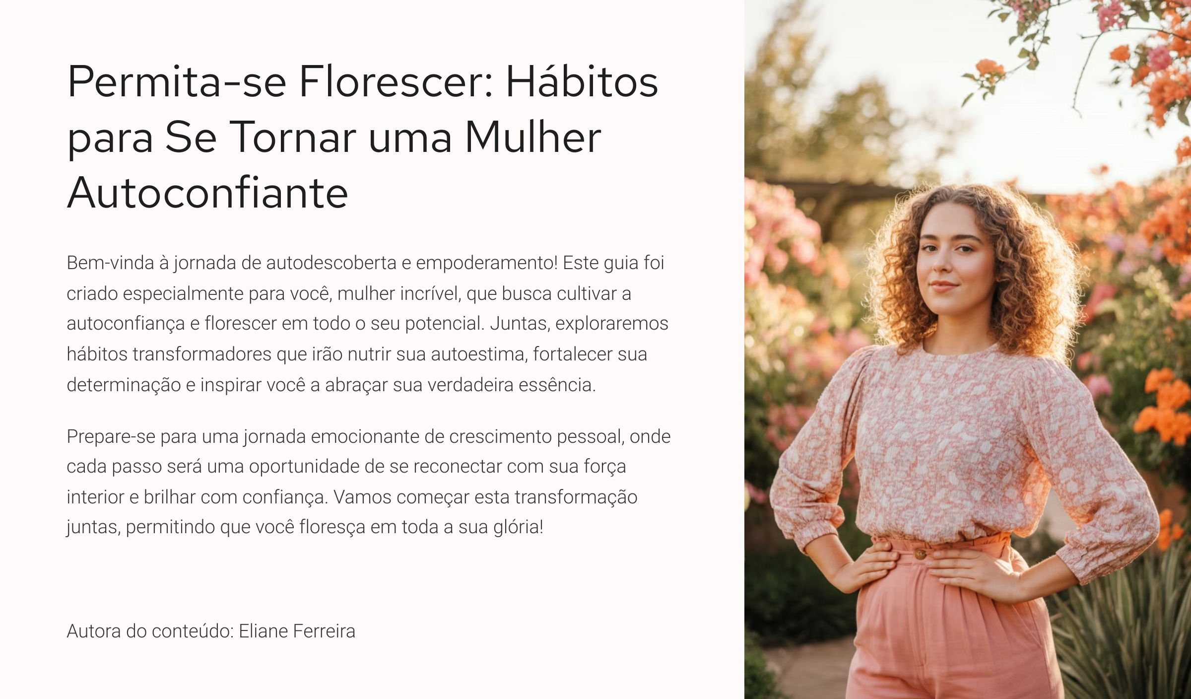 Permita-se Florescer - Eliane Ferreira da Silva | Hotmart