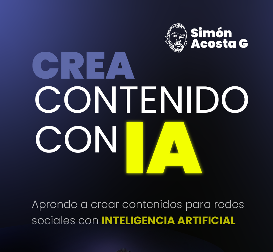 Curso Online Creación de contenidos con IA - Simon Acosta | Hotmart