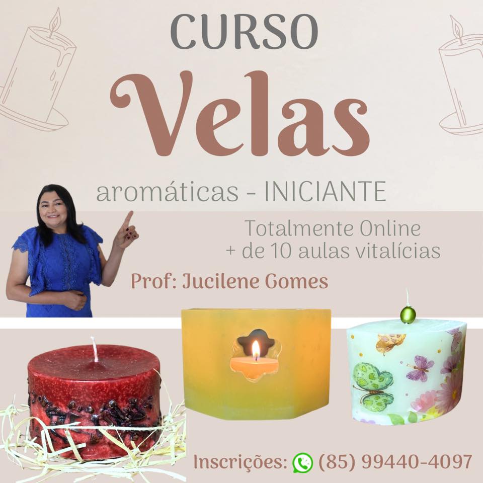 CURSO VELAS AROMÁTICAS - INICIANTE - FLORES DA PIPOL TRANSFORMAÇÕES...