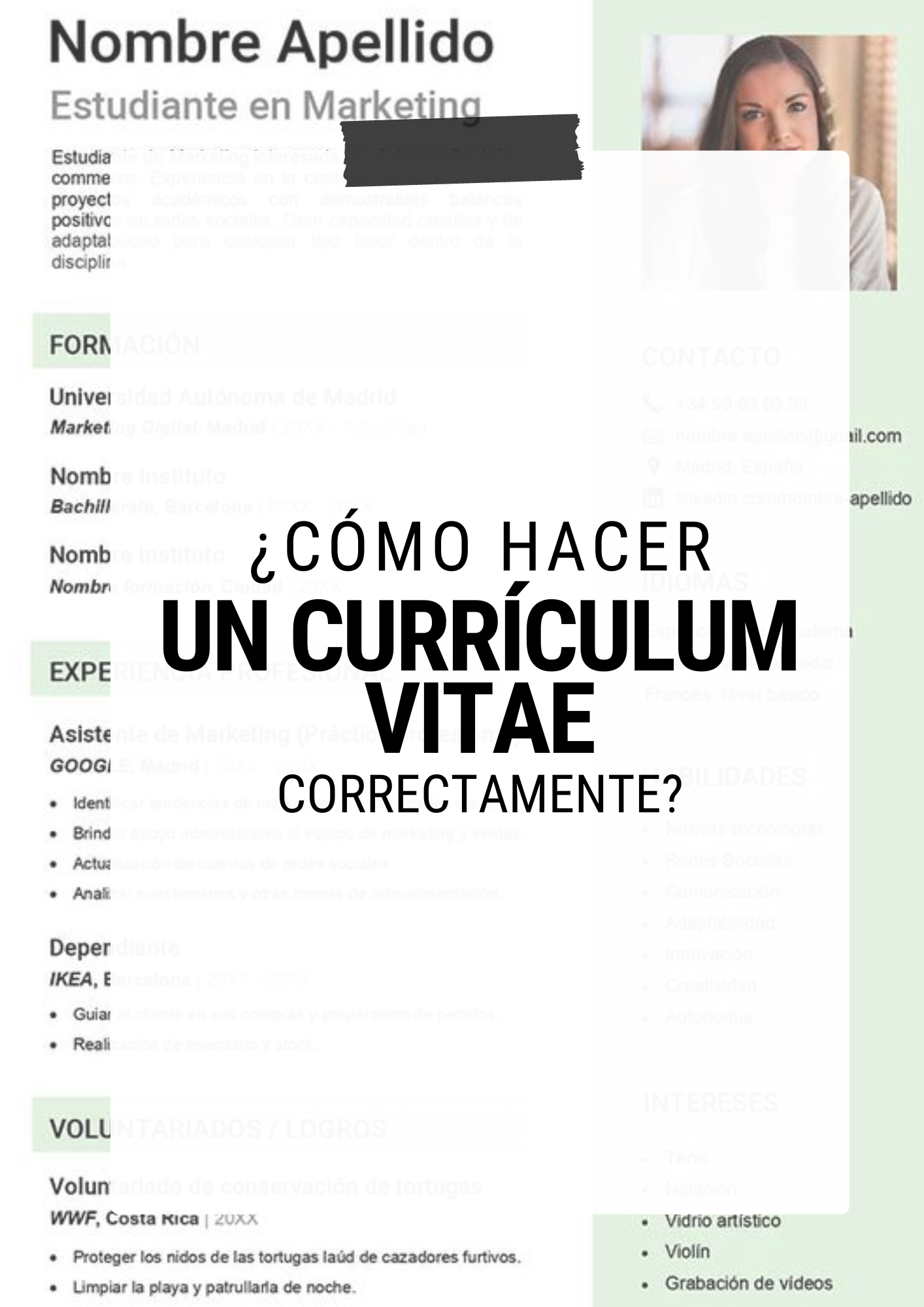 ¿Cómo crear un CV correctamente? - Valentina Hernandez Navarro | Ho...