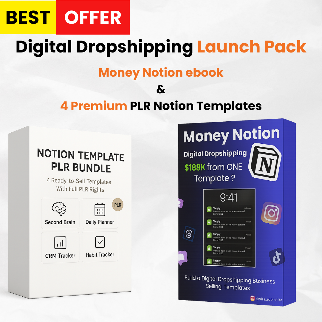 Digital Dropshipping Launch Pack - with Ebook + PLR Templates