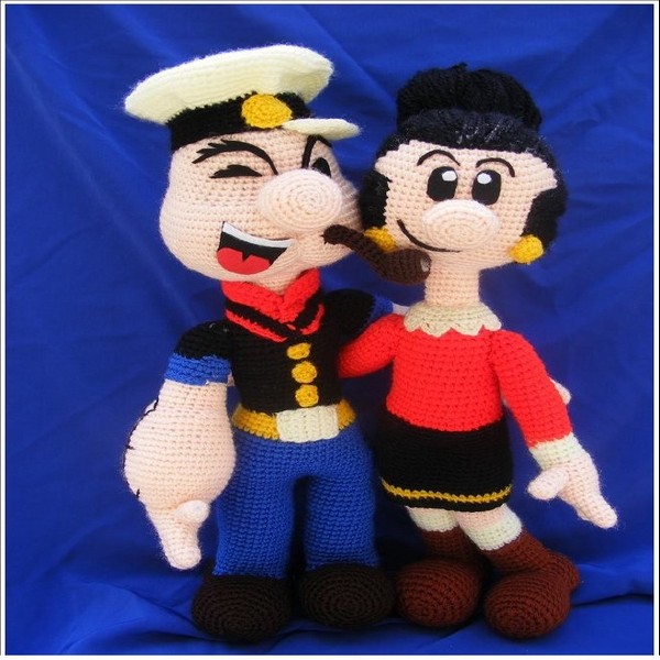 Receita Crochê em PDF - (Popeye) Popai e Olívia Amigurumi - RGB hot...