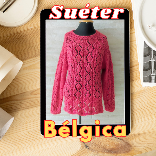 Curso de tricô - Suéter Bélgica - Tricotando Por Ai | Hotmart