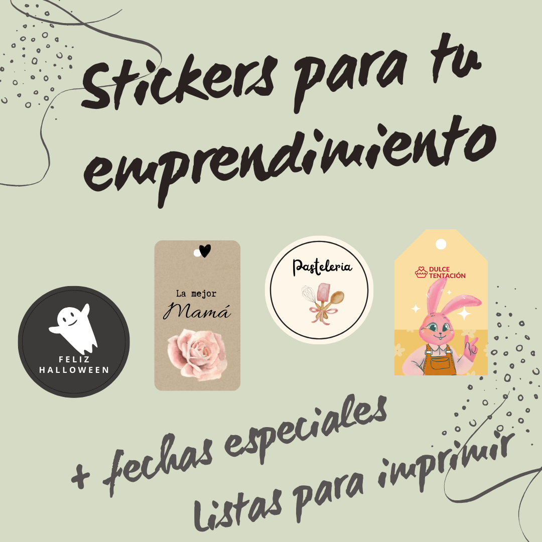 Stickers listos para tu emprendimiento + fechas especiales - Antone...