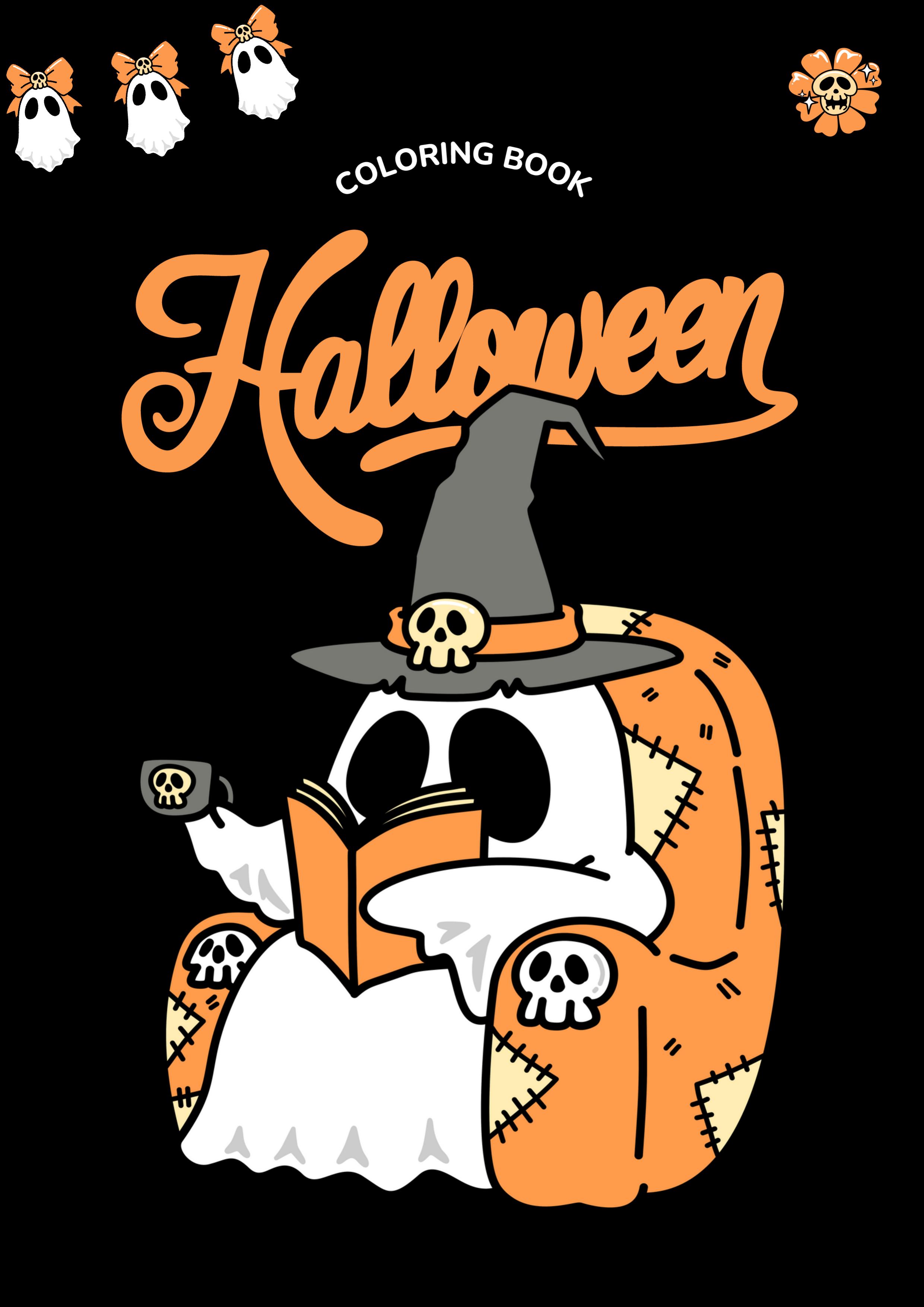 📖 Coloring Book: Adorable Halloween Ghosts