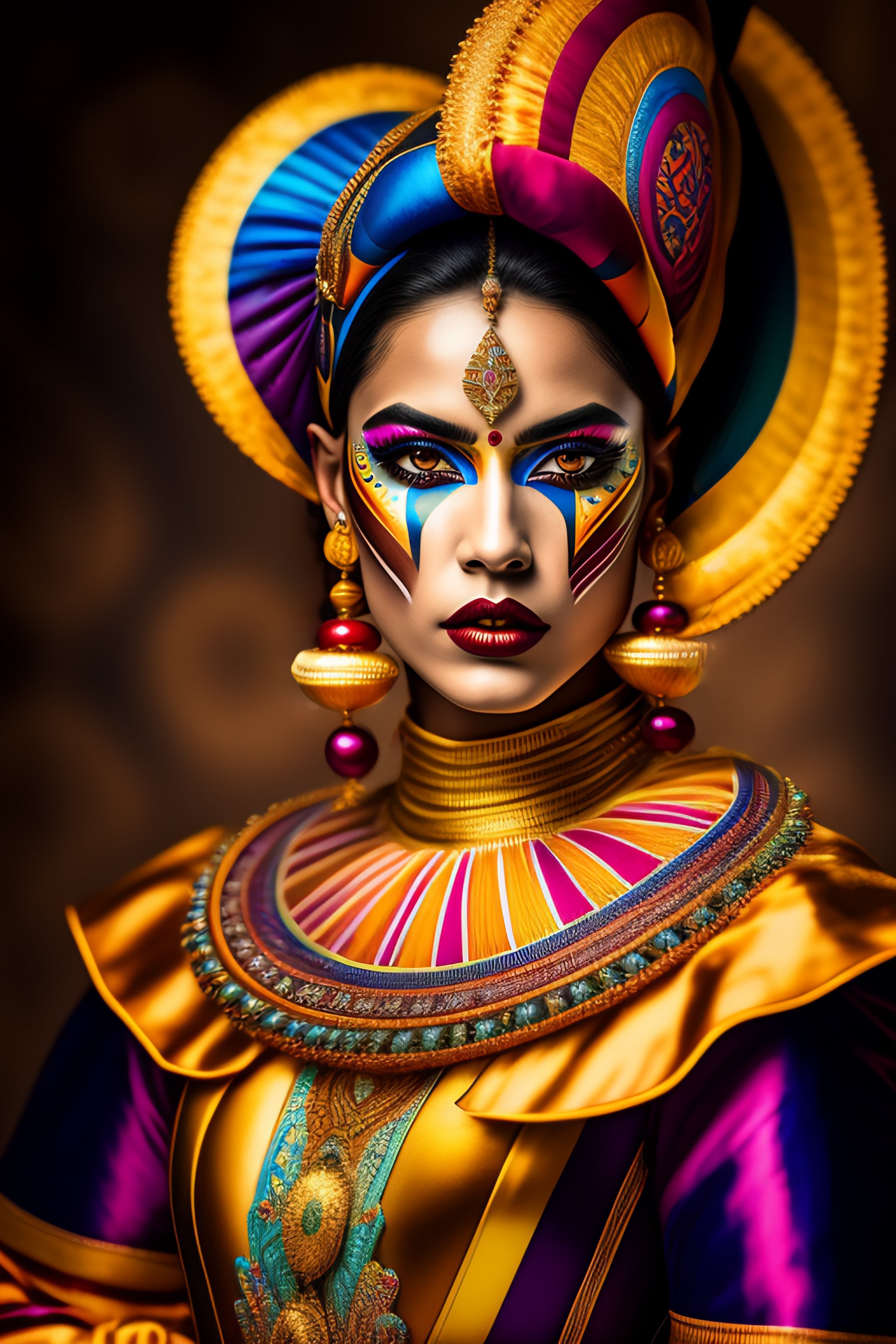Epic portrait of tvenetian harlequin female - Atlas IT Service | Ho...
