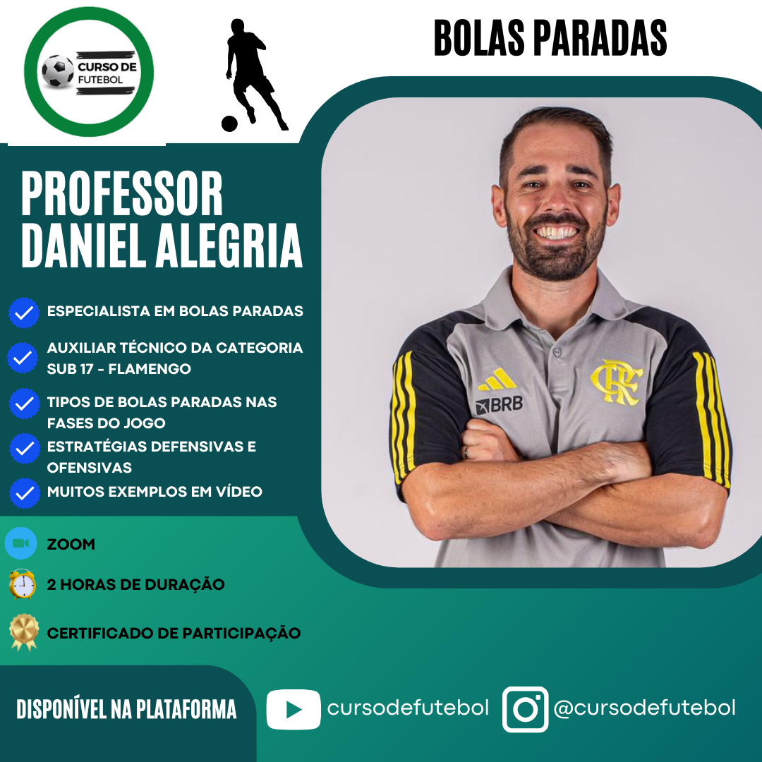 BOLAS PARADAS - DANIEL ALEGRIA - CURSO DE FUTEBOL | Hotmart