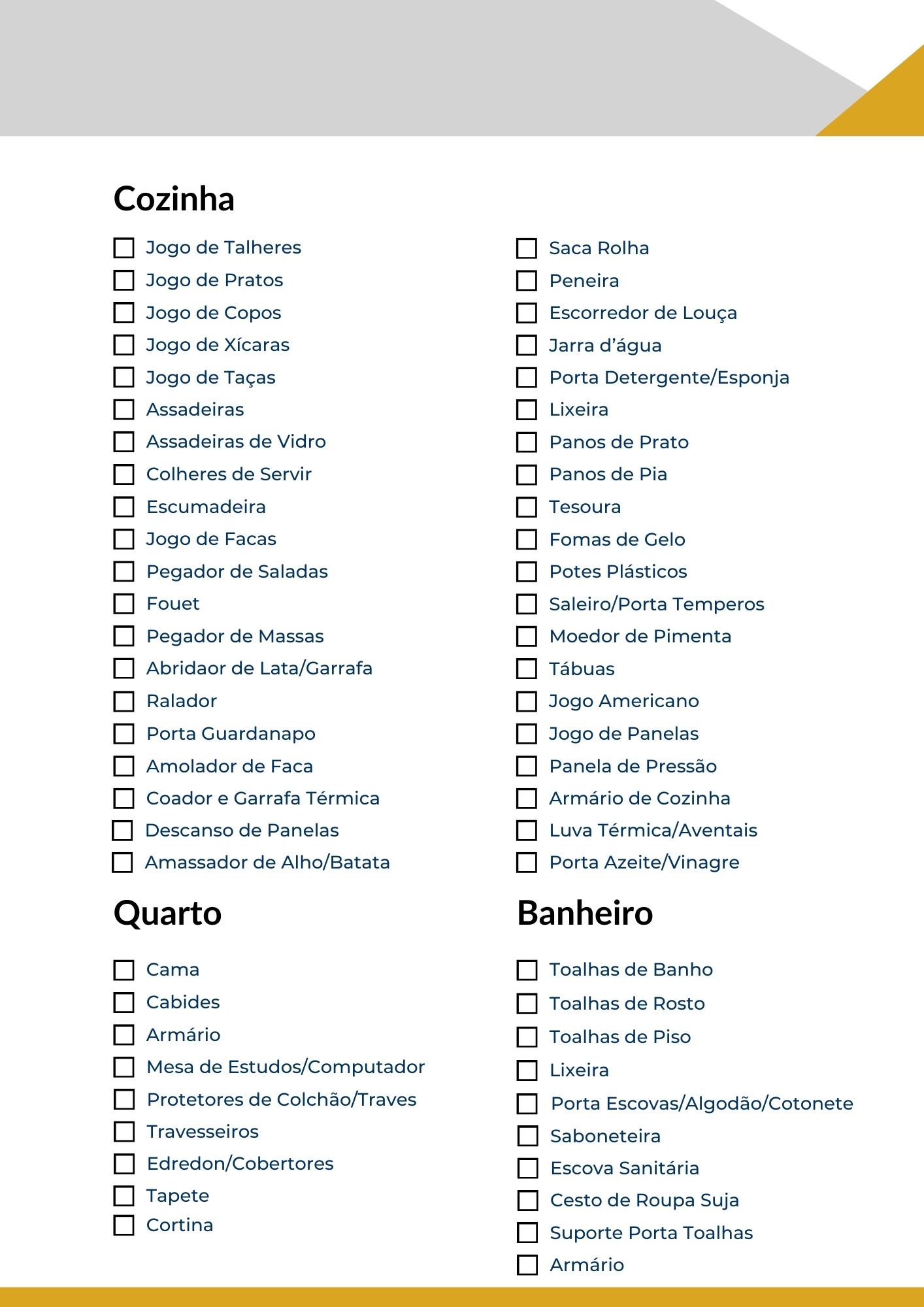 Checklist Enxoval de Casa Nova - Vitória Henriques | Hotmart