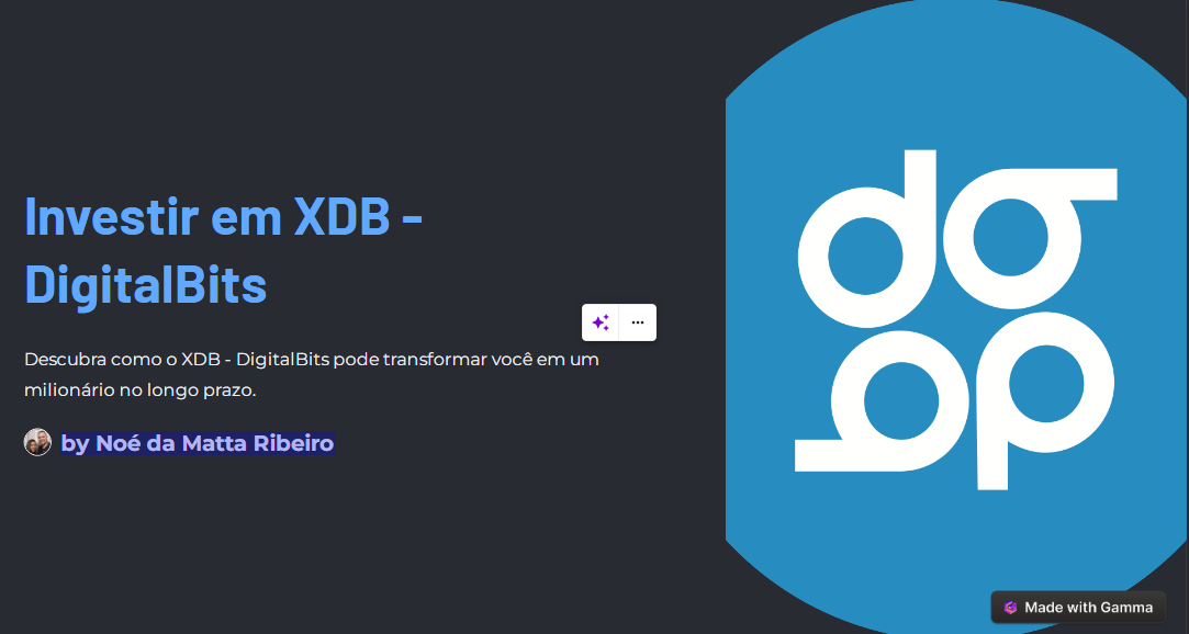 Investir em XDB - DigitalBits - Noé da Matta Ribeiro | Hotmart