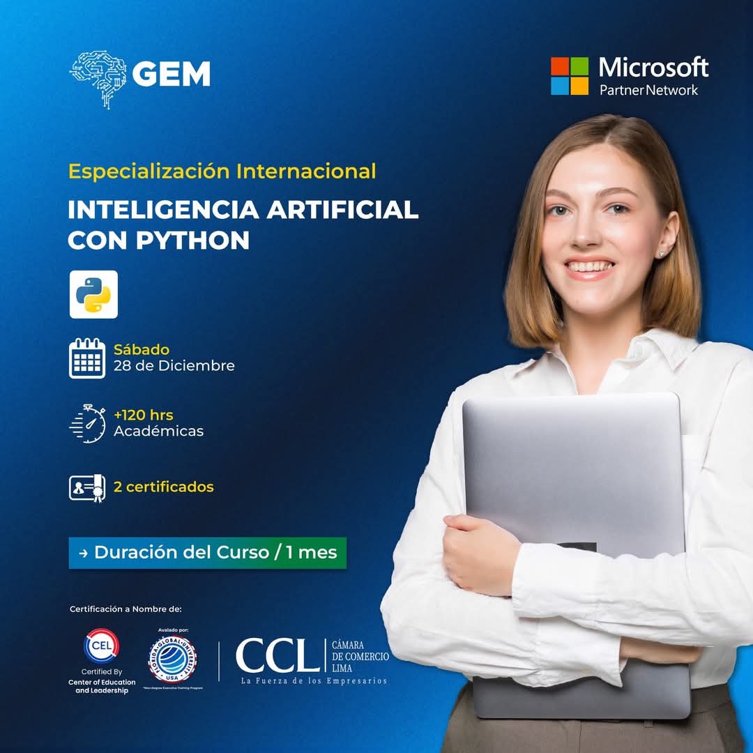 Especialización Internacional en Inteligencia Artificial con Python...