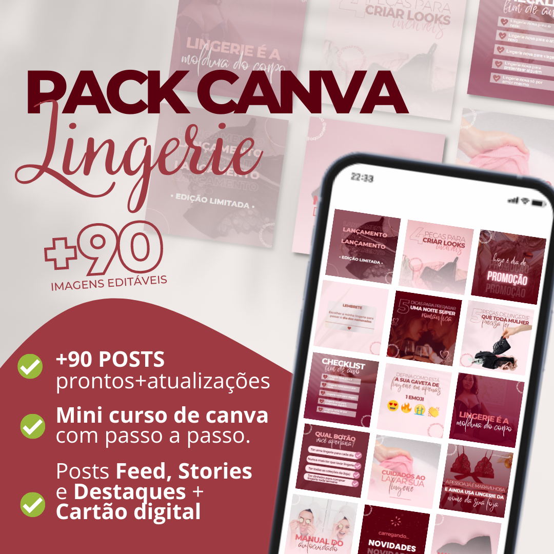 Pack Canva LINGERIE - Lucius Flávio Vanzel Ribeiro | Hotmart