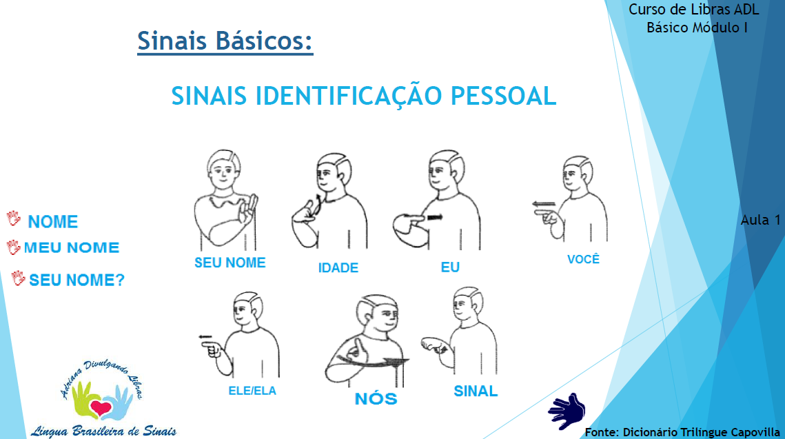 Apostila slide Libras Sinais Básicos - Adriana do Espirito Santo Vi...