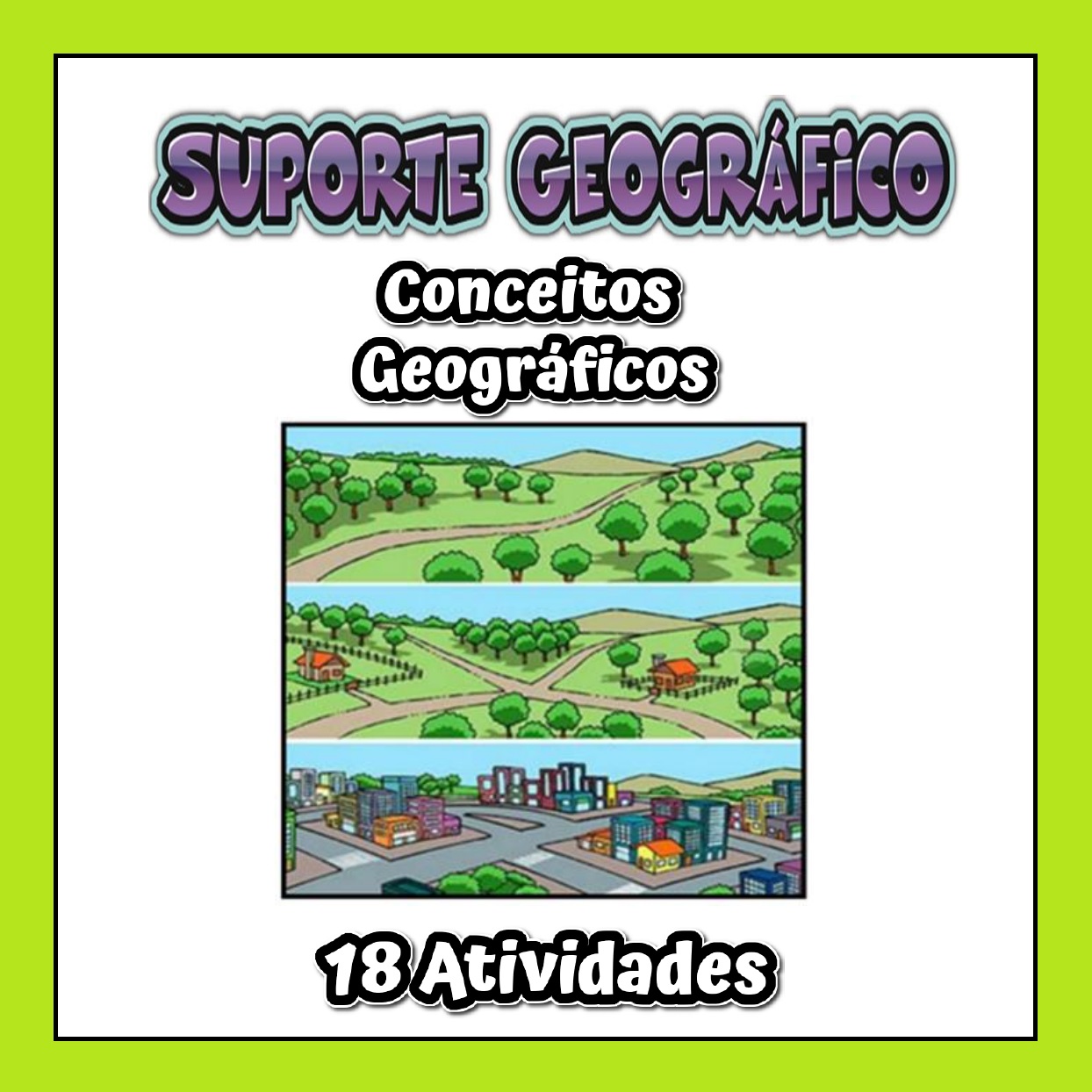 18 Atividades sobre Conceitos Geográficos 🌍 - Suporte Geográfico