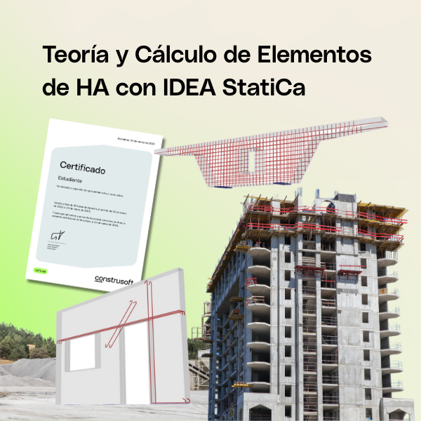 Teoría y Cálculo de Elementos de HA pretensado, postensado y regiones D con IDEA StatiCa