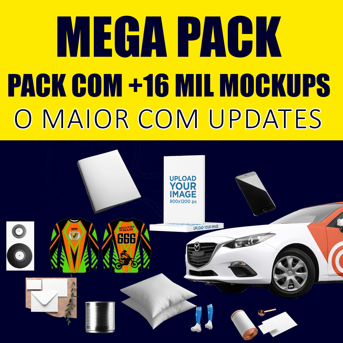 Pack de Mock-Ups +16.000 Imagens: Transforme Seus Projetos com Real...