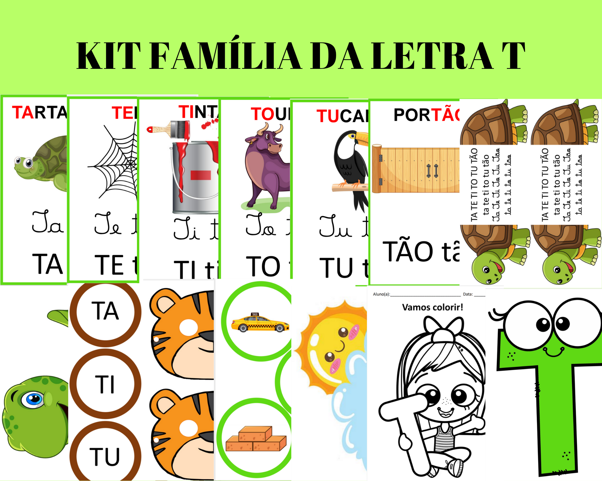 KIT FAMÍLIA DA LETRA T - ROSEMERE PROFESSORA | Hotmart