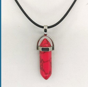 collar de cuarzo rojo