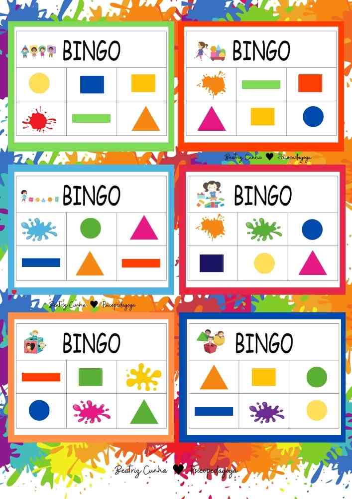 Bingo cores e formas geométricas
