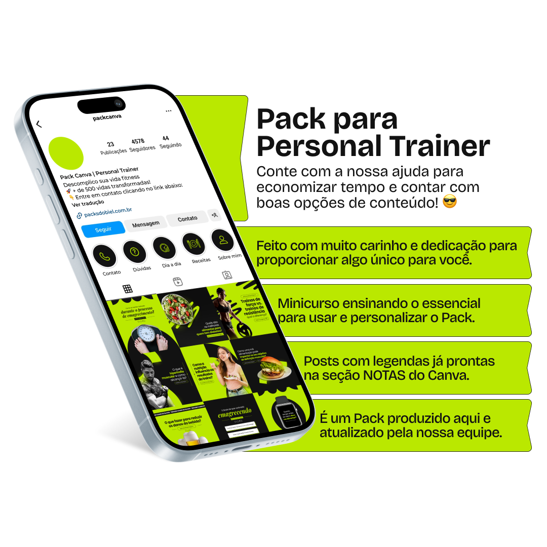 Pack Canva - Personal Trainer - Gabriel | Packs, Conteúdo e Design ...